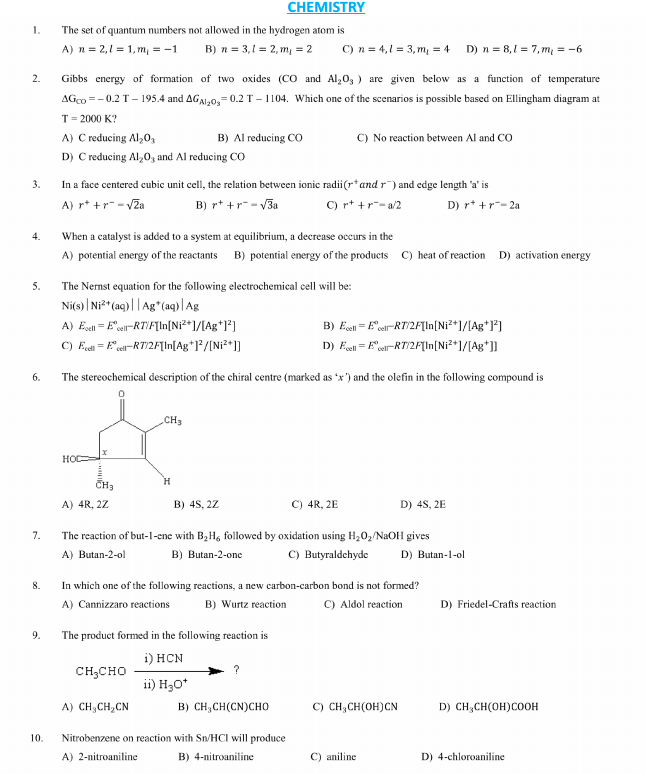 Sample paper for VITEEE | QUESTION PAPERS FOR VITEEE
