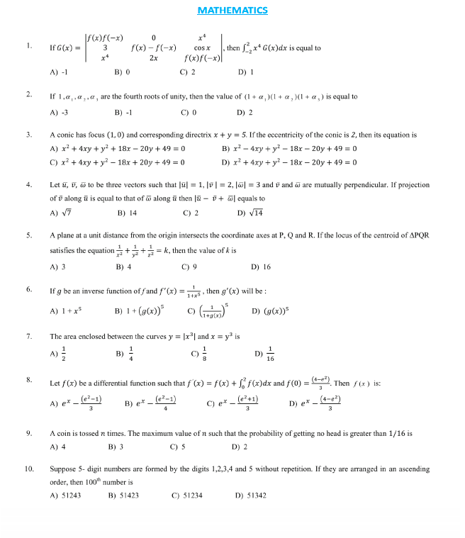 Sample paper for VITEEE | QUESTION PAPERS FOR VITEEE