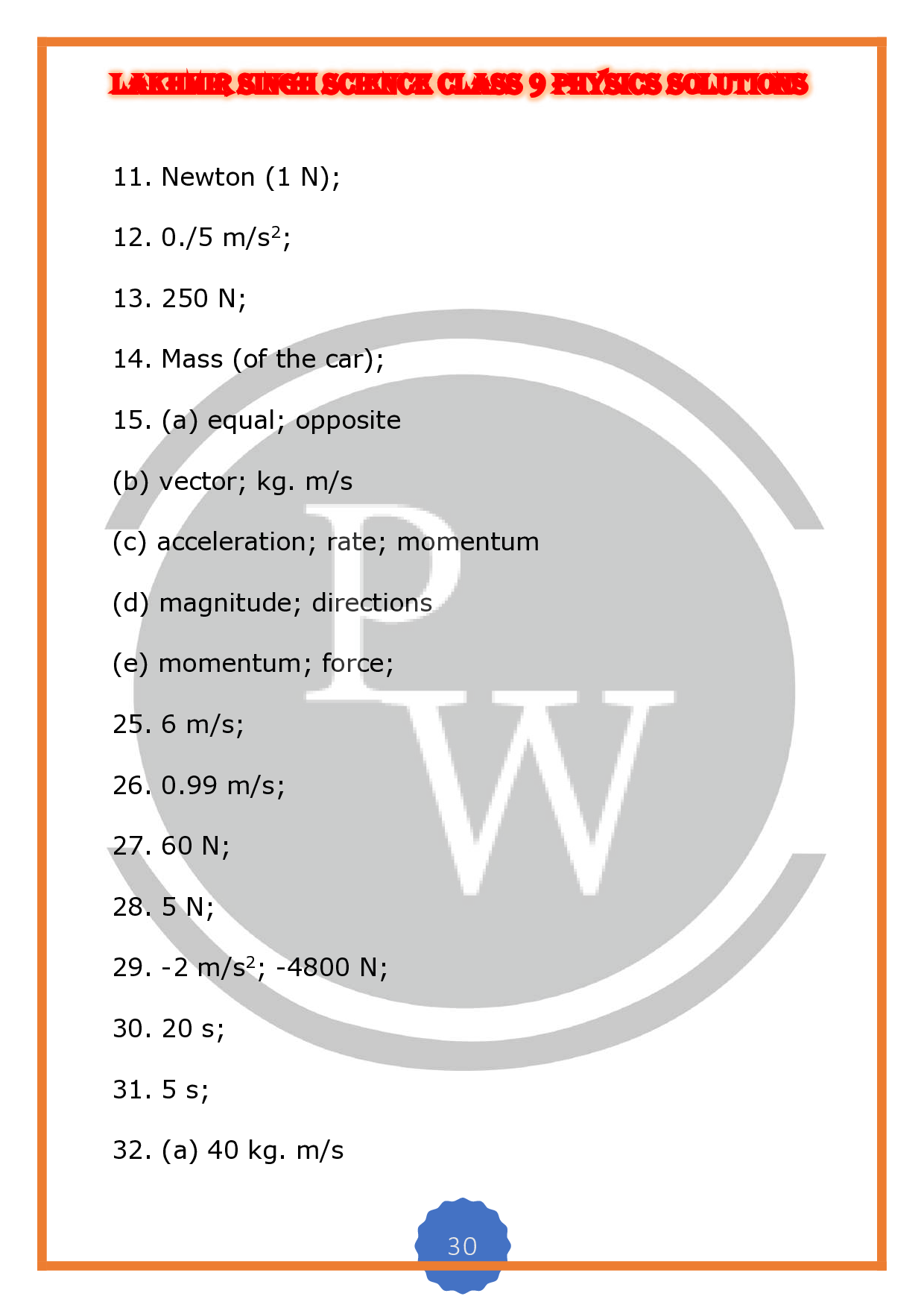 Lakhmir Singh Physics Class 9 Chapter 2-Force and laws of motion ...