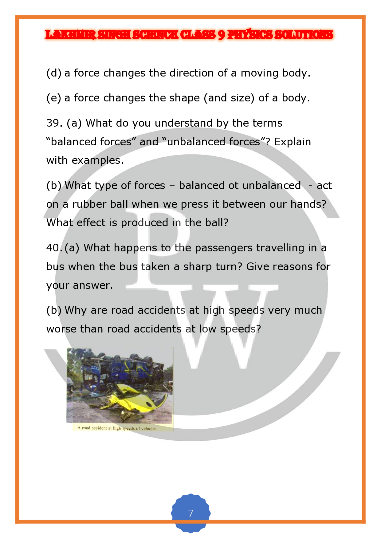 Lakhmir Singh Physics Class 9 Chapter 2-Force and laws of motion ...