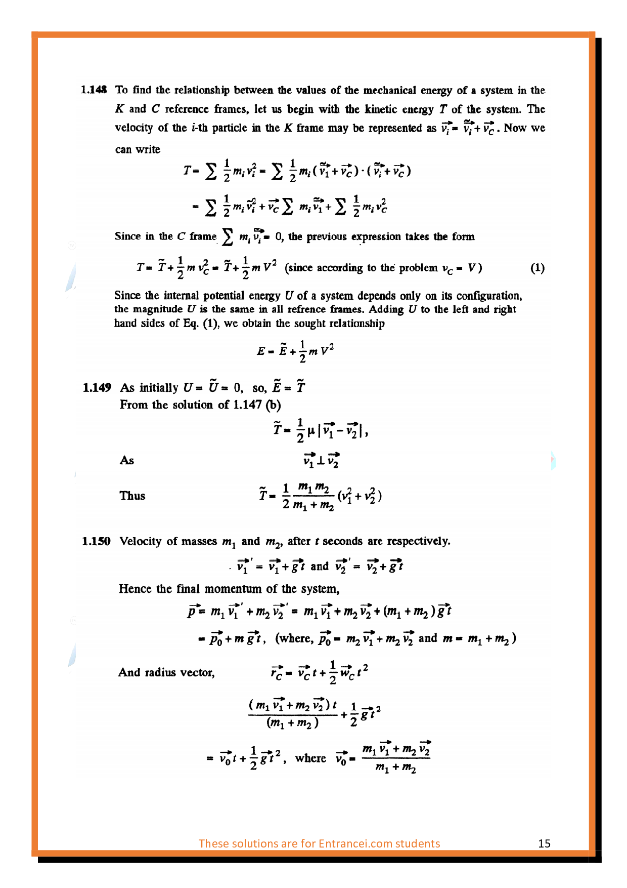 I.E. Irodov Solutions On Laws of Conservation of Energy, Momentum, and Angular Momentum | PW
