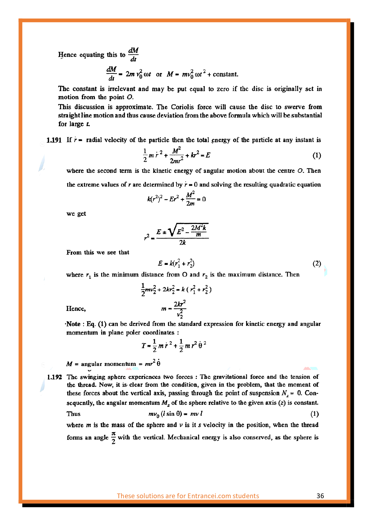 I.E. Irodov Solutions On Laws of Conservation of Energy, Momentum, and Angular Momentum | PW