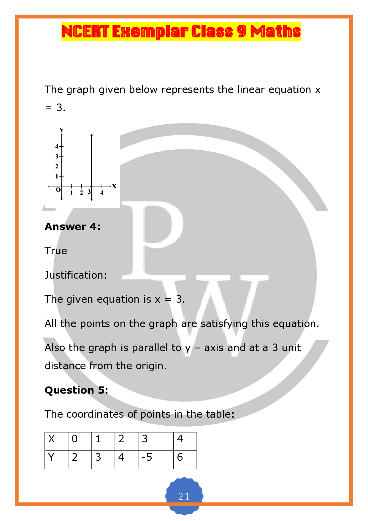NCERT Exemplar Linear Equations In Two Variables Solutions PW NCERT Exemplar Linear Equations In Two Variables Solutions PW
