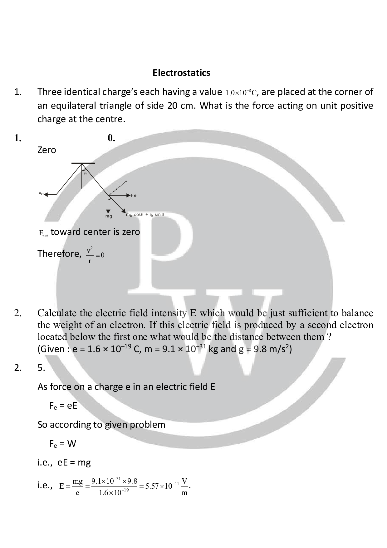 Electrostatics for JEE Physics