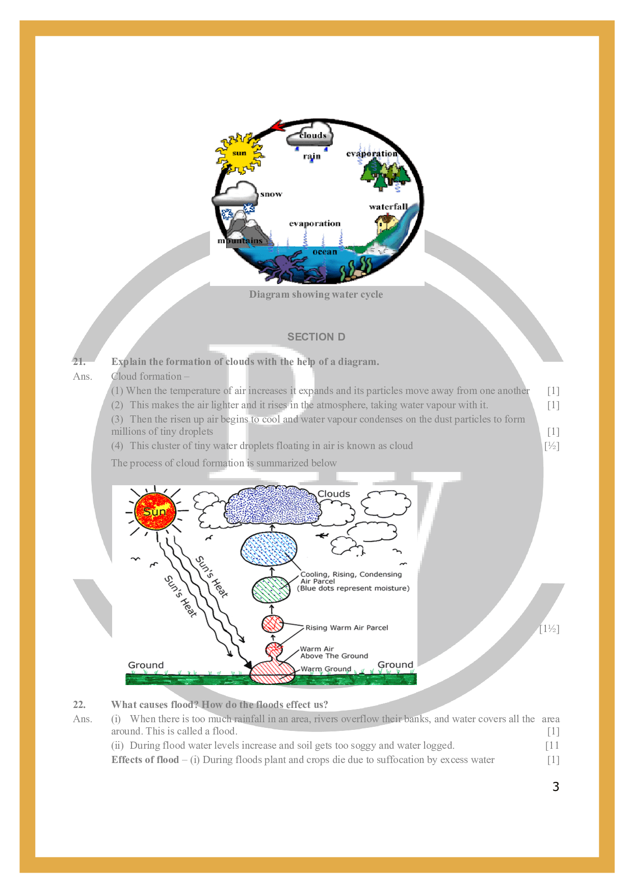 class 6 science worksheets Chapter 14-Water |Physics Wallah