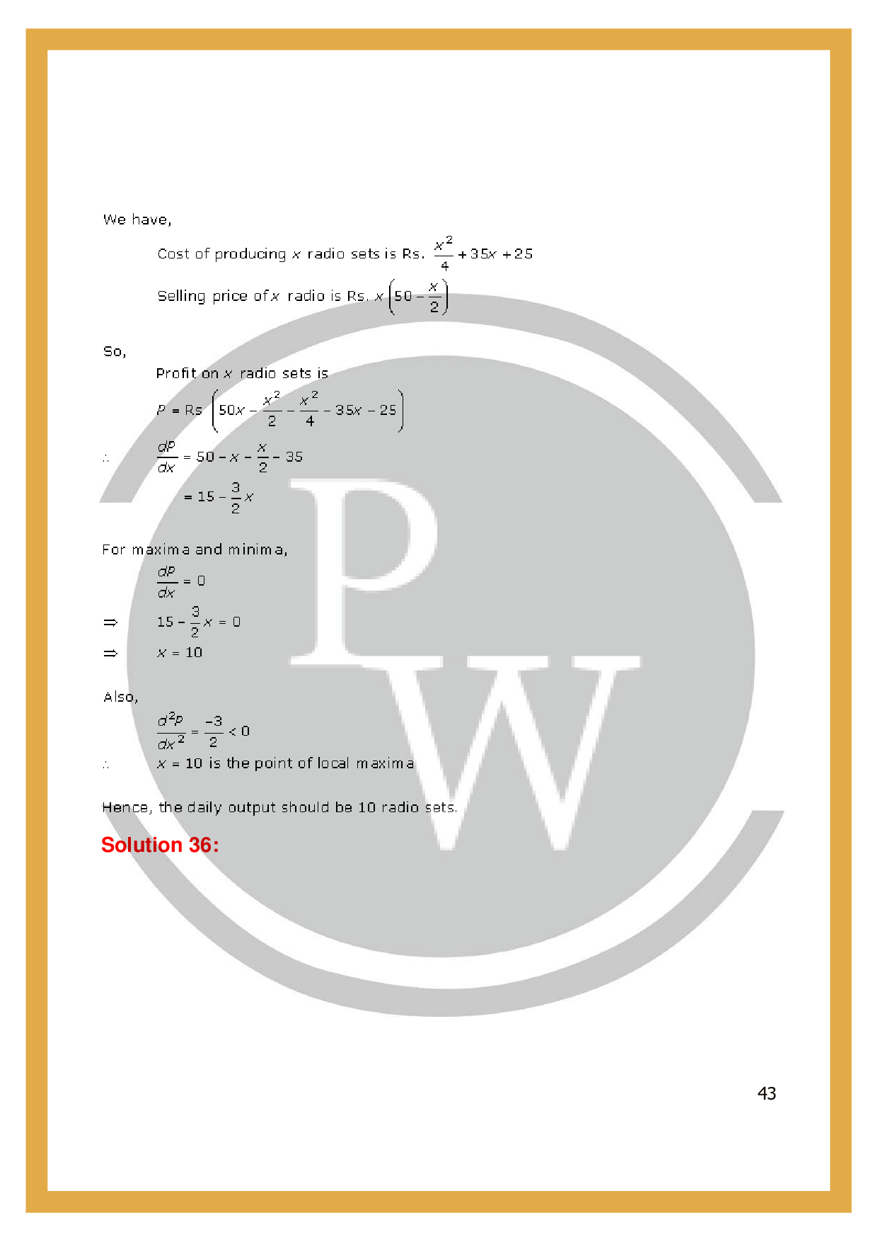 Solutions for class 12 maths chapter-18 Exercise-18E RD Sharma