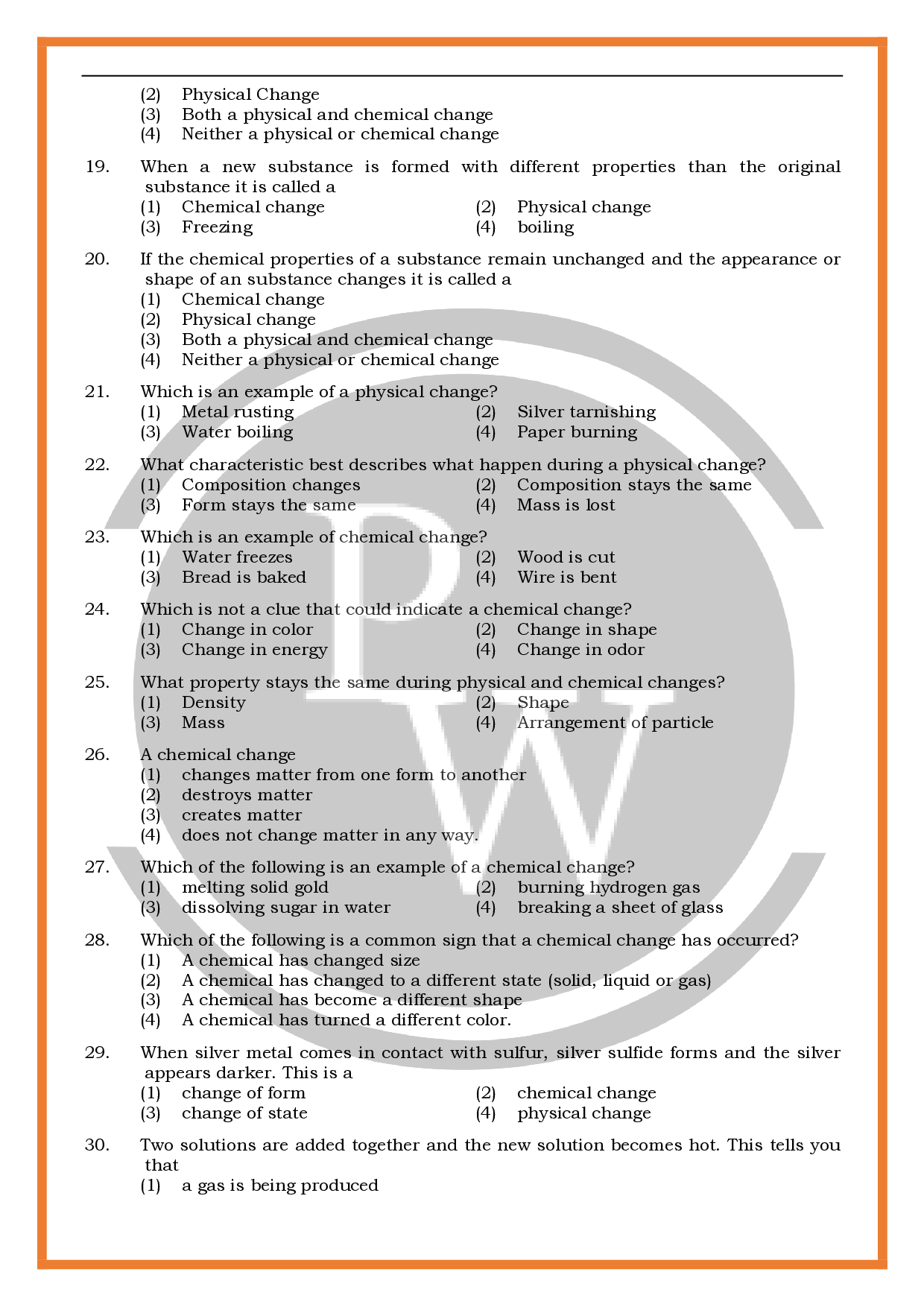 Class 7 Science Worksheet-6 With Answer key |Physics Wallah