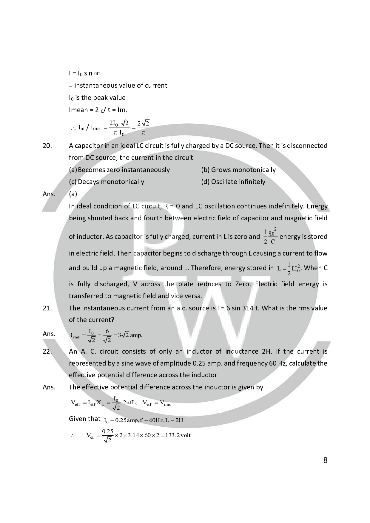 Important Questions For Class 12 Physics Chapter 7 PW important-questions-for-class-12-physics-chapter-7-pw