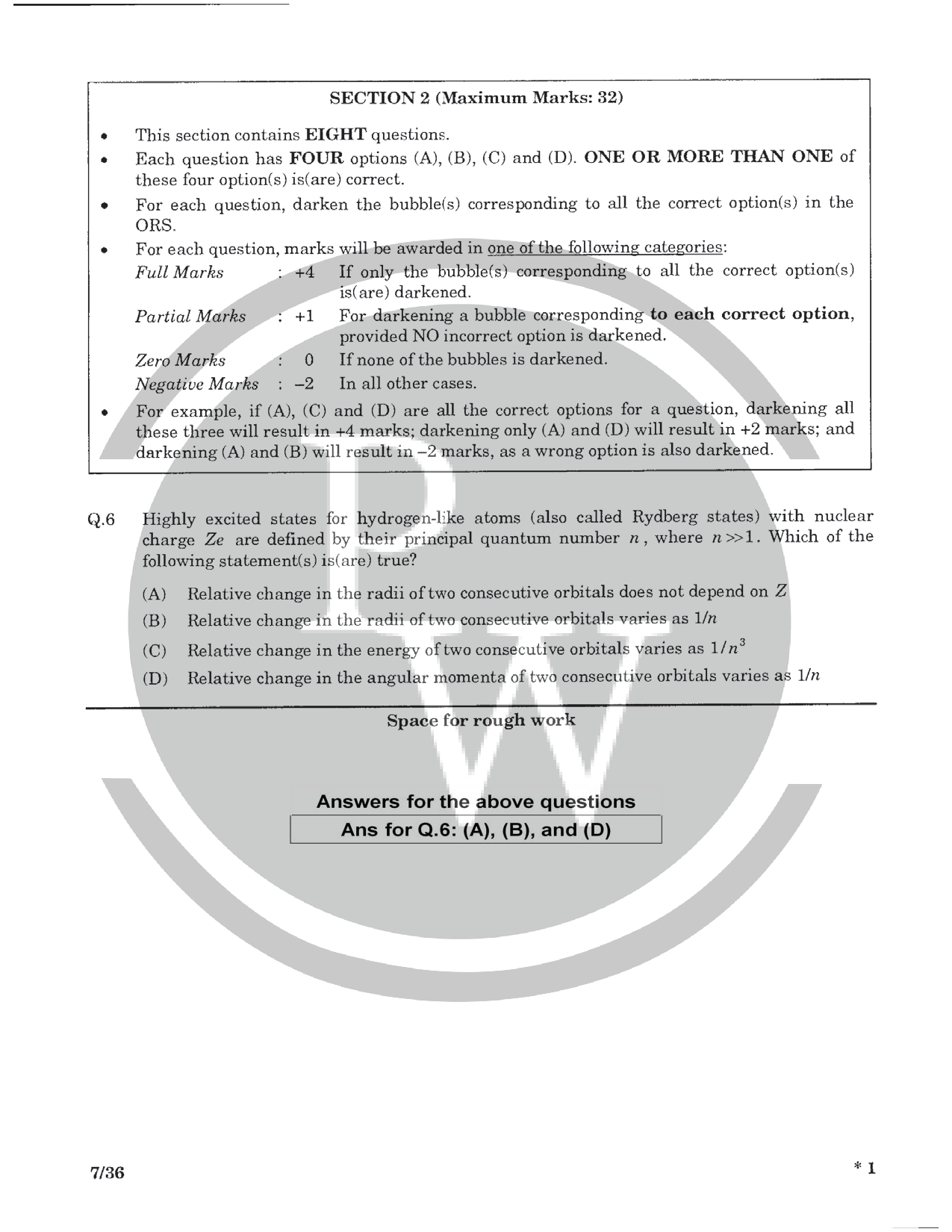 JEE Advance Question paper- 2016 Paper-1 With Answer Key | PW