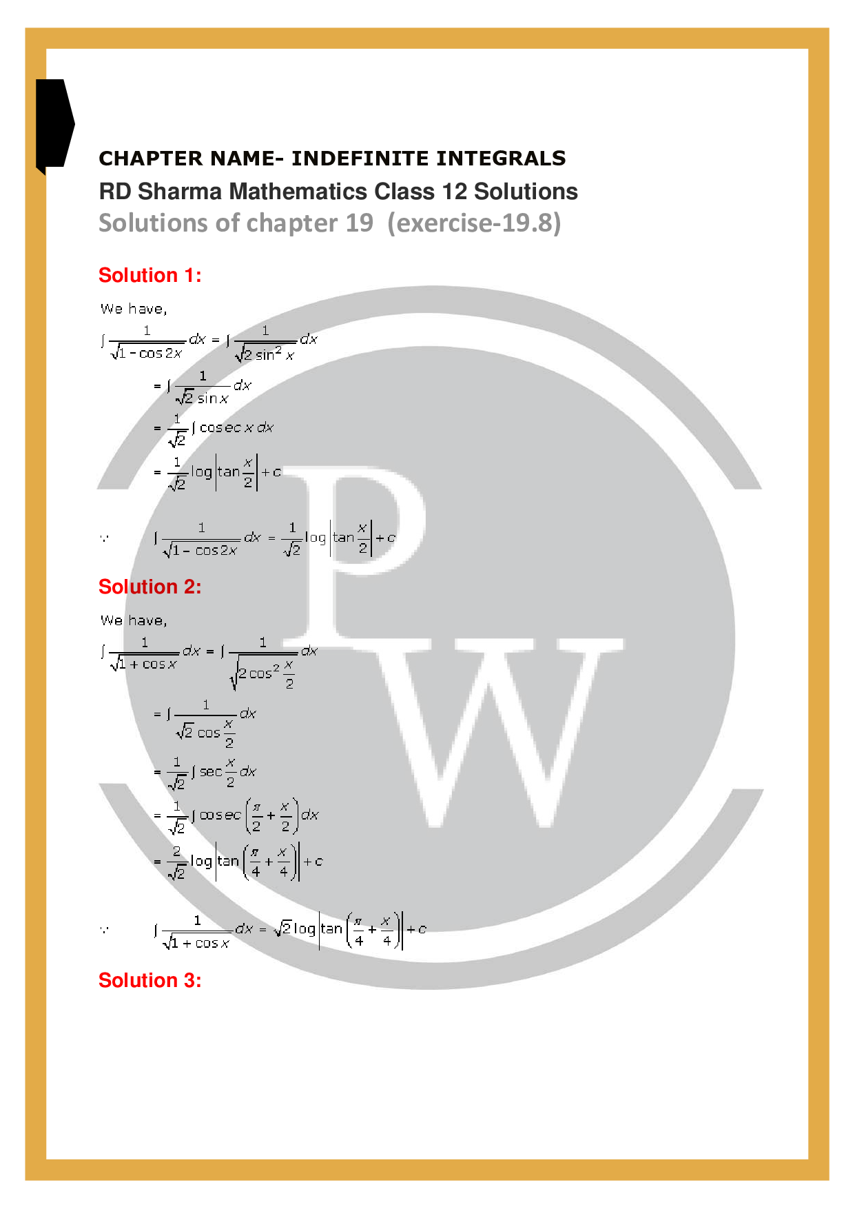 Solutions for class 12 maths chapter-19 Exercise-19H RD Sharma