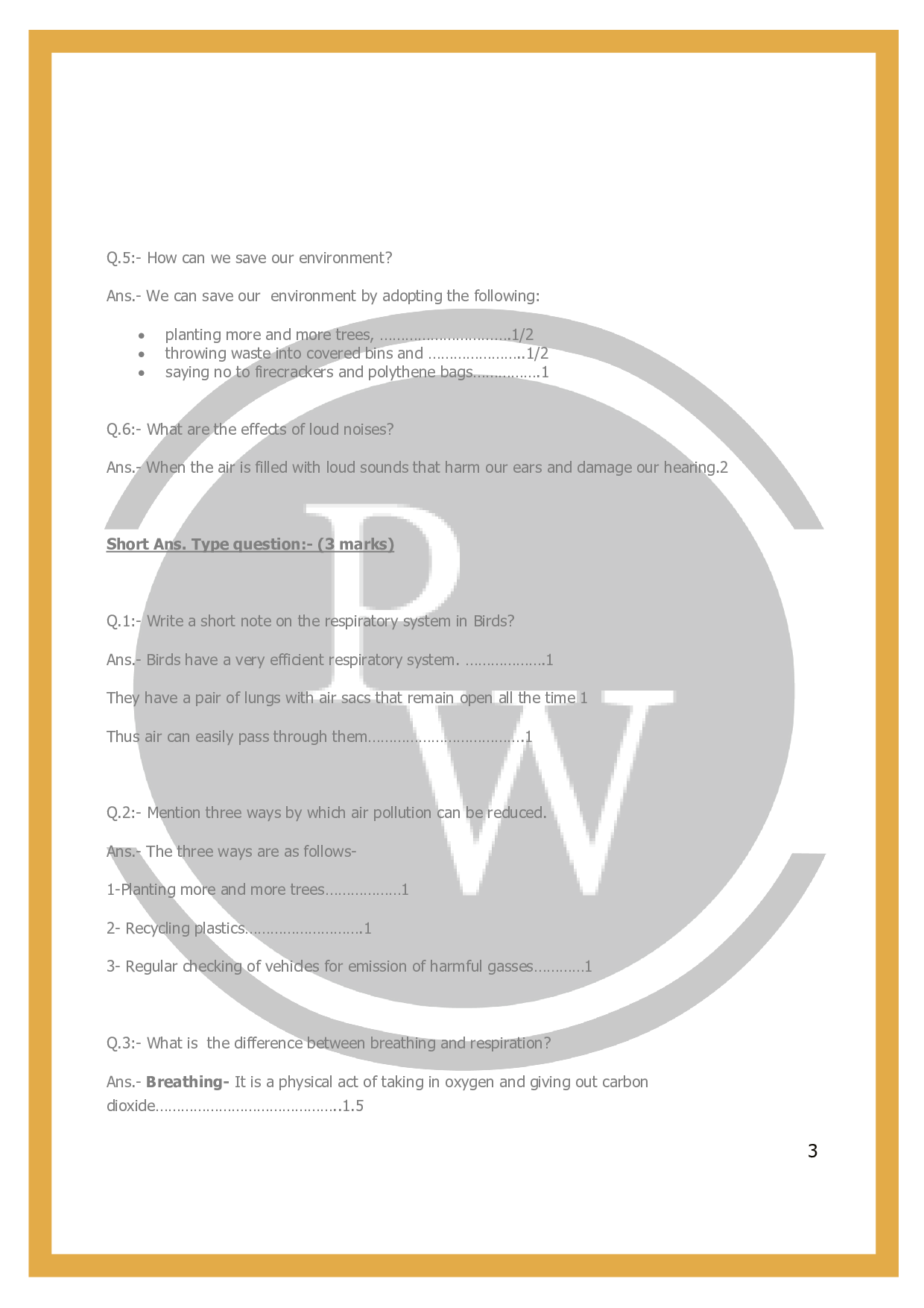 class 6 science worksheets Chapter 15-Air Around Us | Physics Wallah