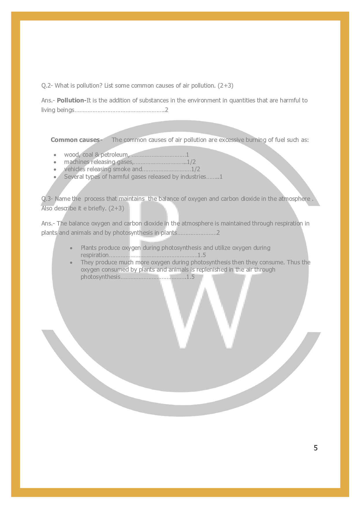 class 6 science worksheets Chapter 15-Air Around Us | Physics Wallah