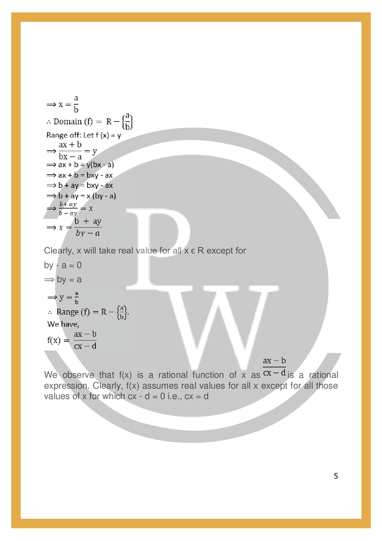 RD Sharma class 11 solutions|Functions Exercise-3D| Physics Wallah