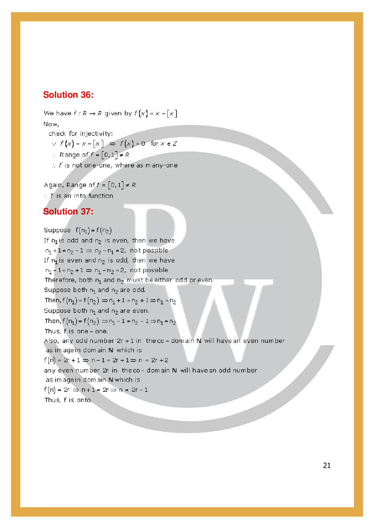 Solutions for class 12 maths chapter-2 Exercise-2A RD Sharma | PW