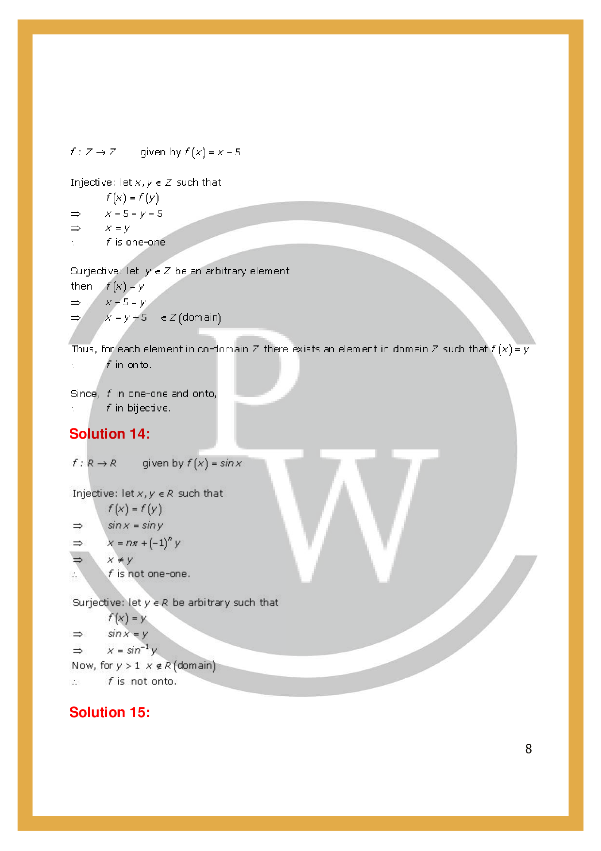 Solutions for class 12 maths chapter-2 Exercise-2A RD Sharma | PW