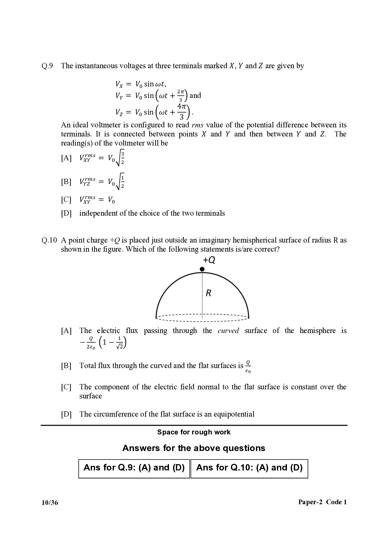 JEE Advance Question paper- 2017 Paper-2 With Answer Key | Entrancei