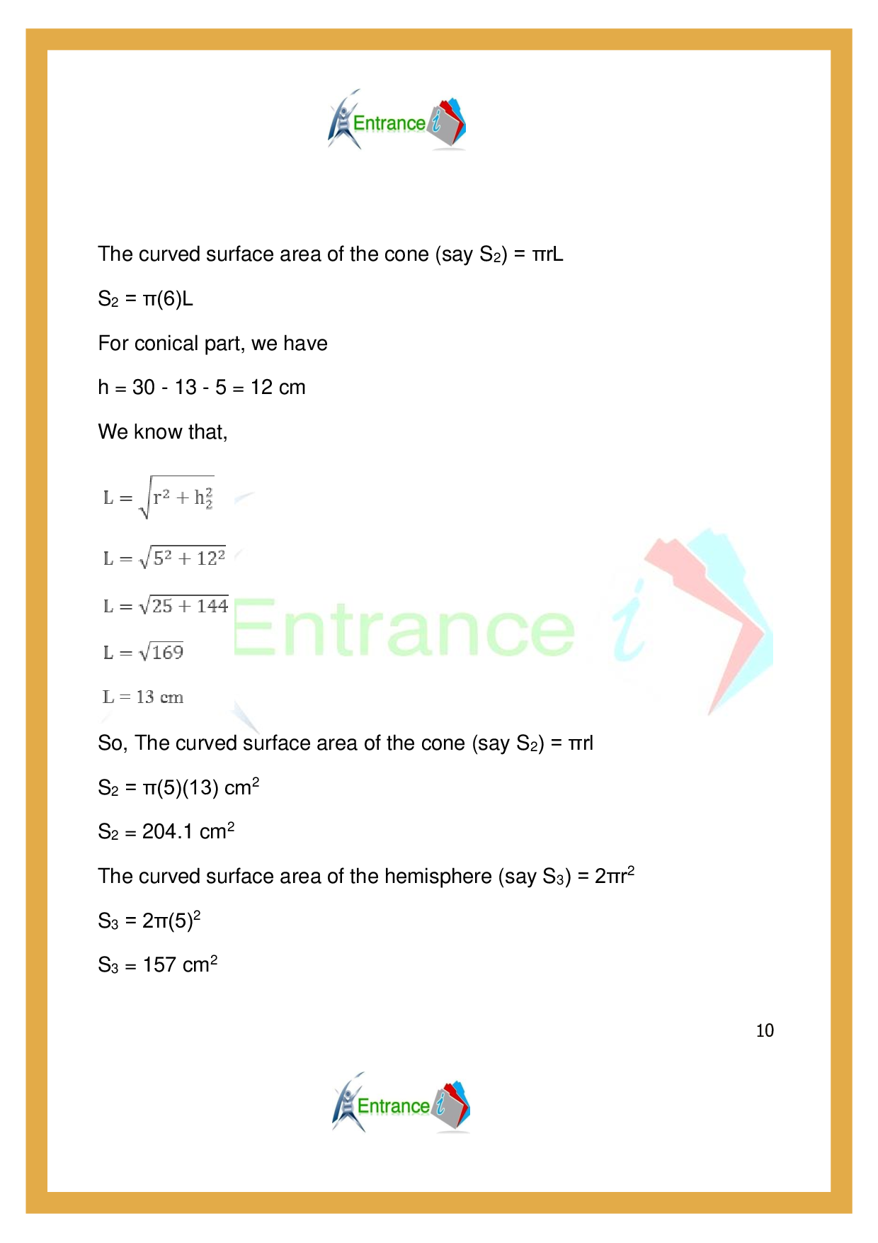 RD Sharma Class 10 Chapter 16-Surface Area And Volumes Exercise 16.2 | PW
