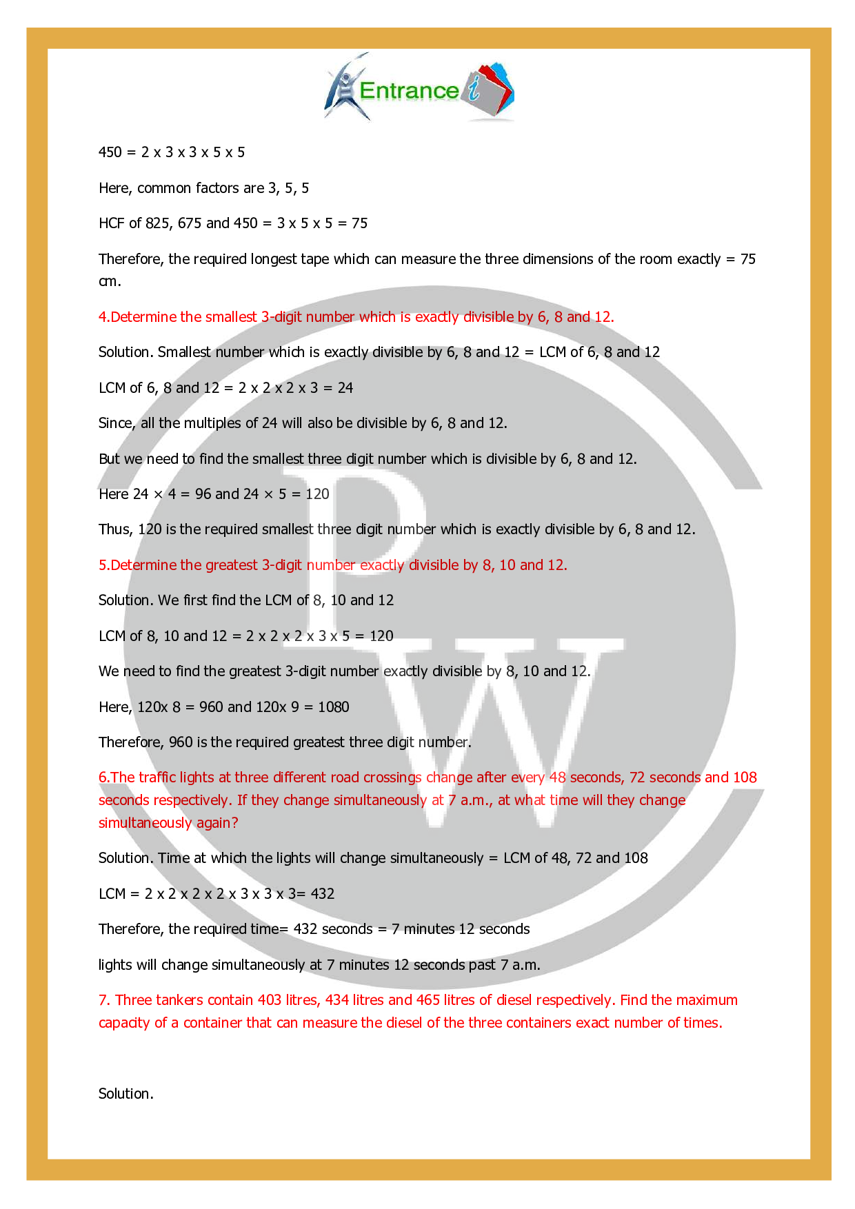 NCERT Solutions For Class 6 Maths Chapter 3 Playing With Numbers PW