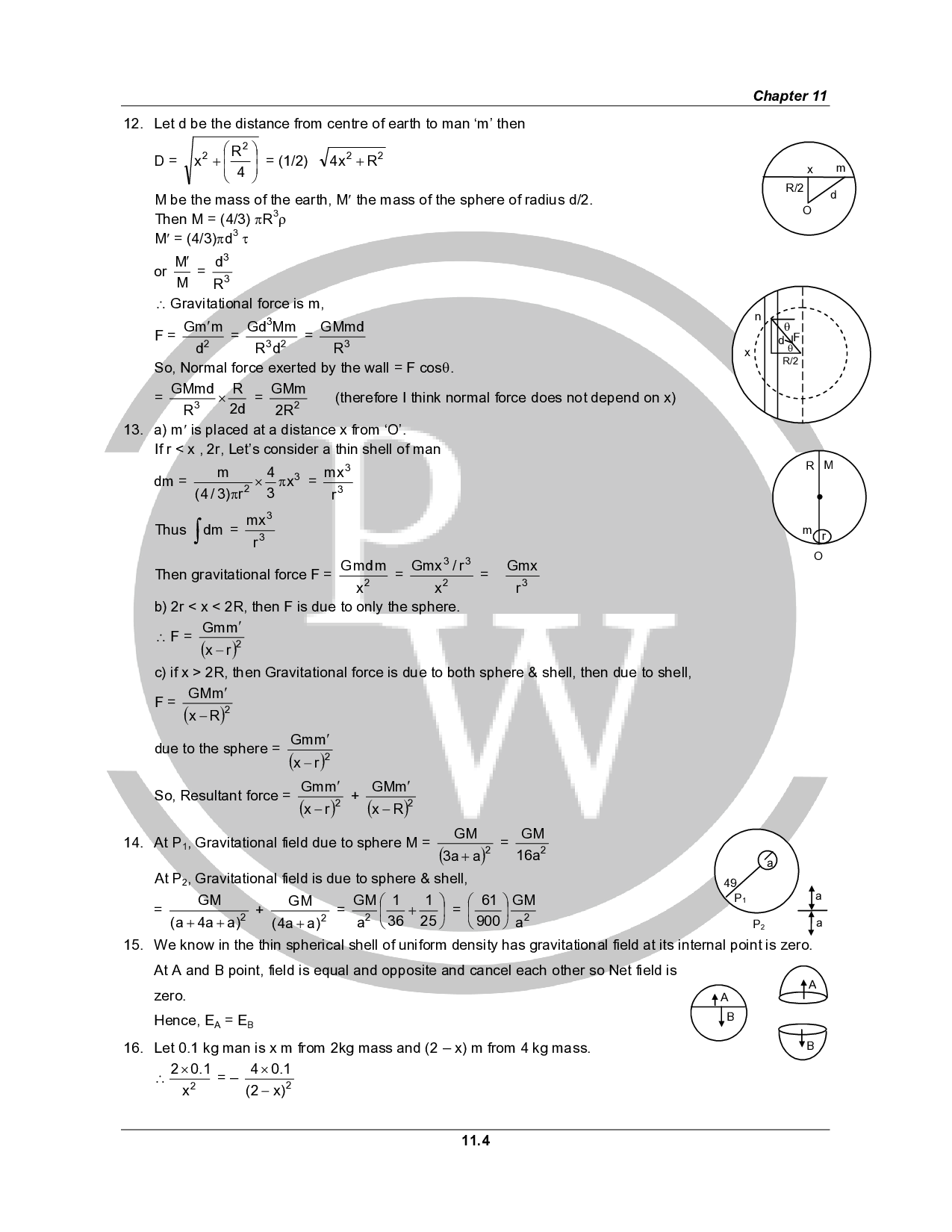 HC Verma Class 11 Physics Part-1 Solutions for Chapter-11 Gravitation