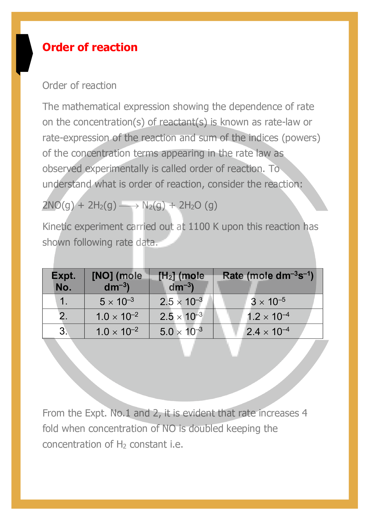 What is Order of reaction | How to calculate Order of reaction | PW