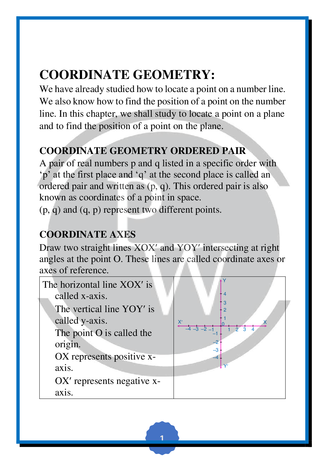 What is coordinate in geometry? |Physics Wallah