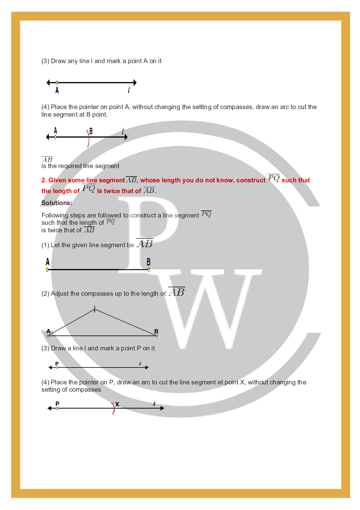 Maths Chapter 14 Practical Geometry For NCERT Solutions For Class 6 PW Maths Chapter 14 Practical Geometry For NCERT Solutions For Class 6 PW