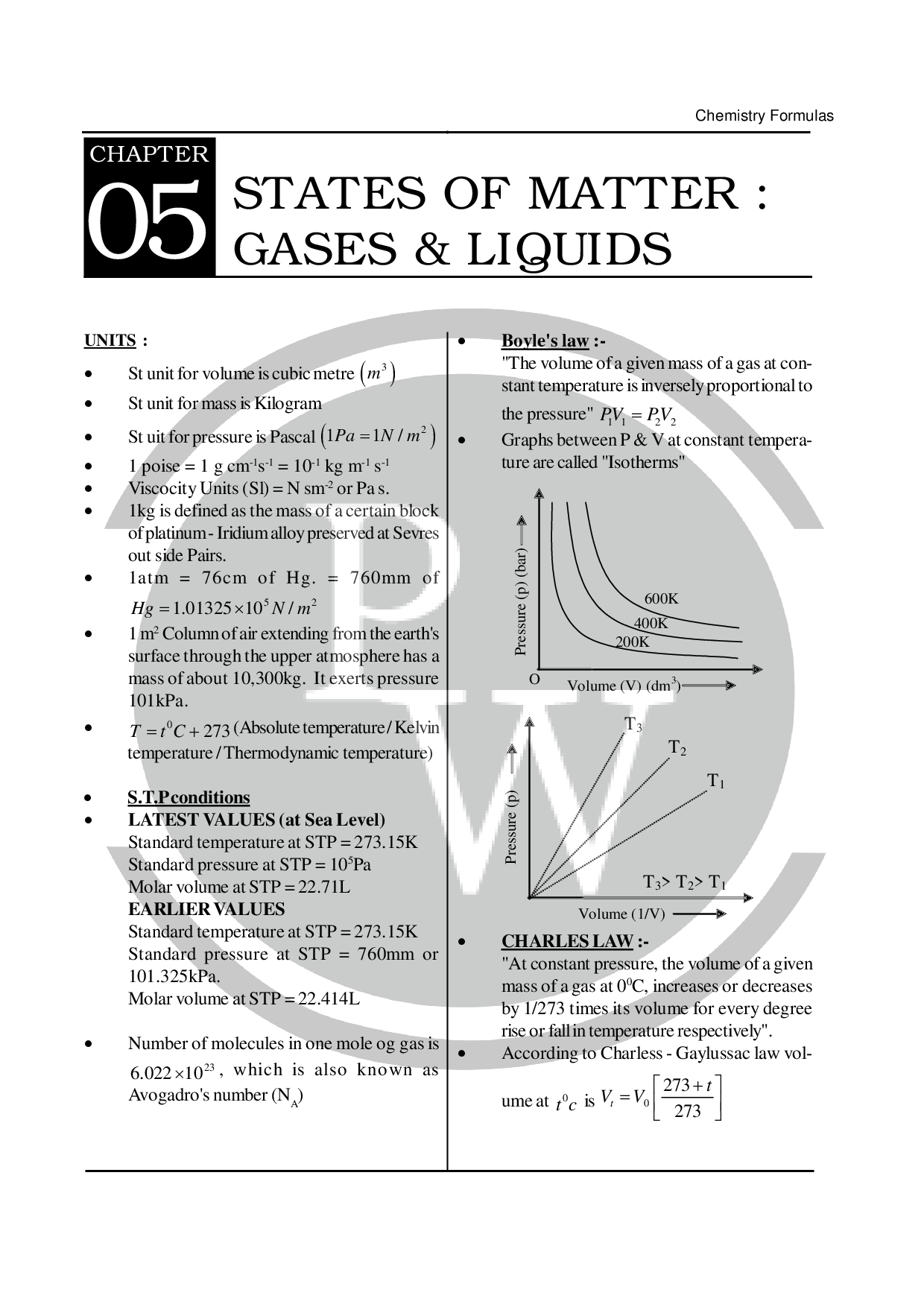 Gaseous State formula Class 11 | Physics Wallah