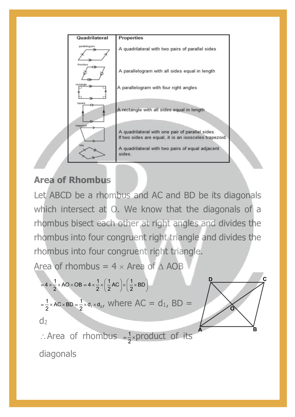 Quadrilateral -Examples,Definition, Properties|Formulas