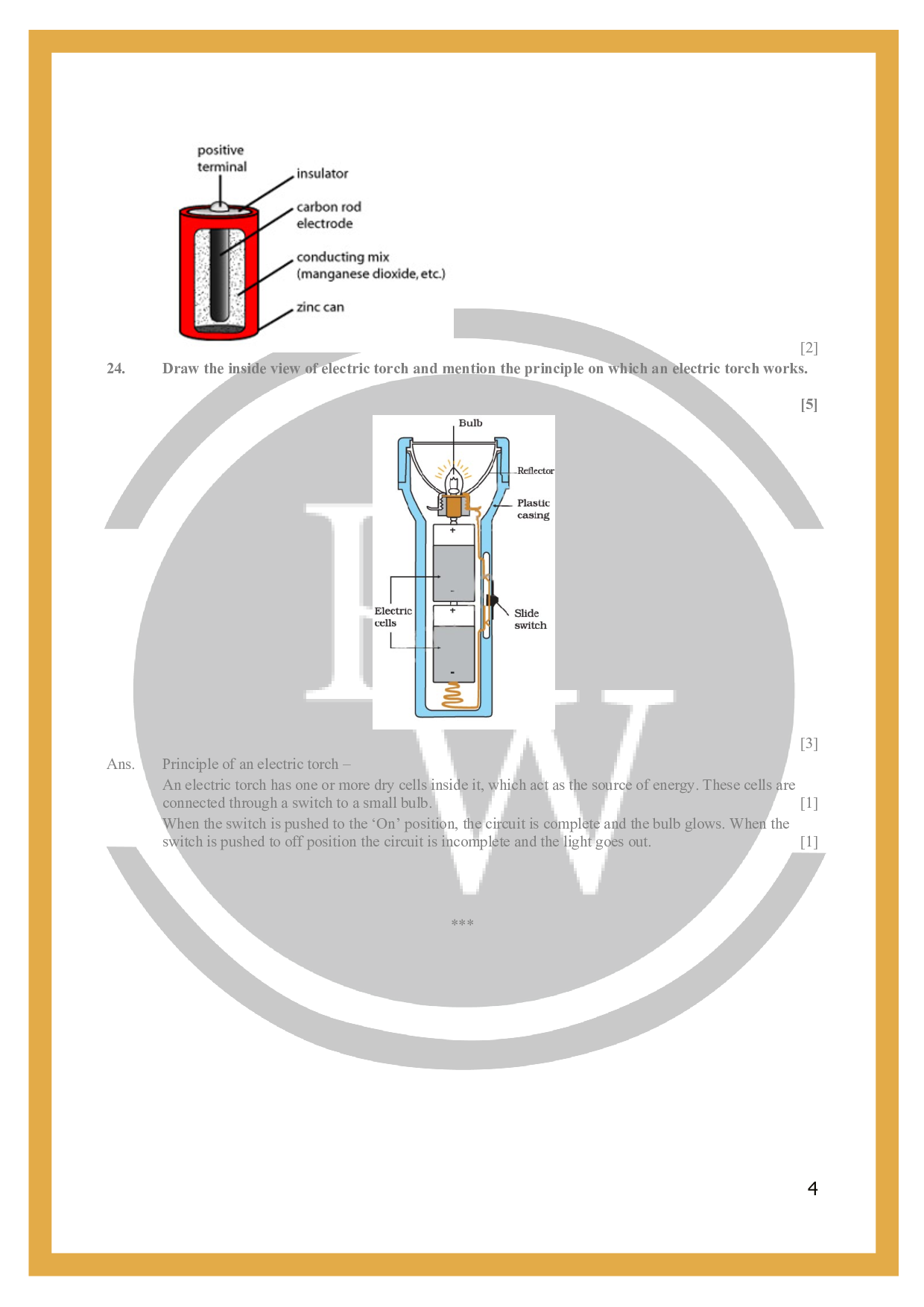 class 6 science worksheets Chapter 12-Electricity and Circuits | PW