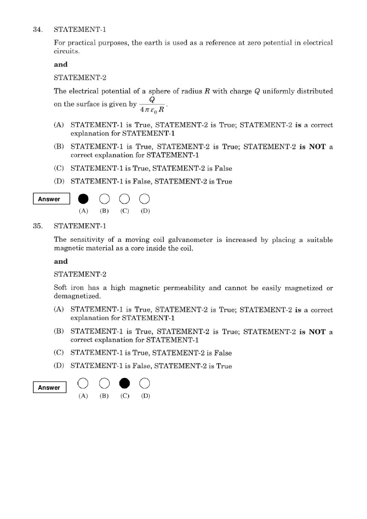 JEE Advance Question paper- 2008 Paper-2 With Answer Key | PW