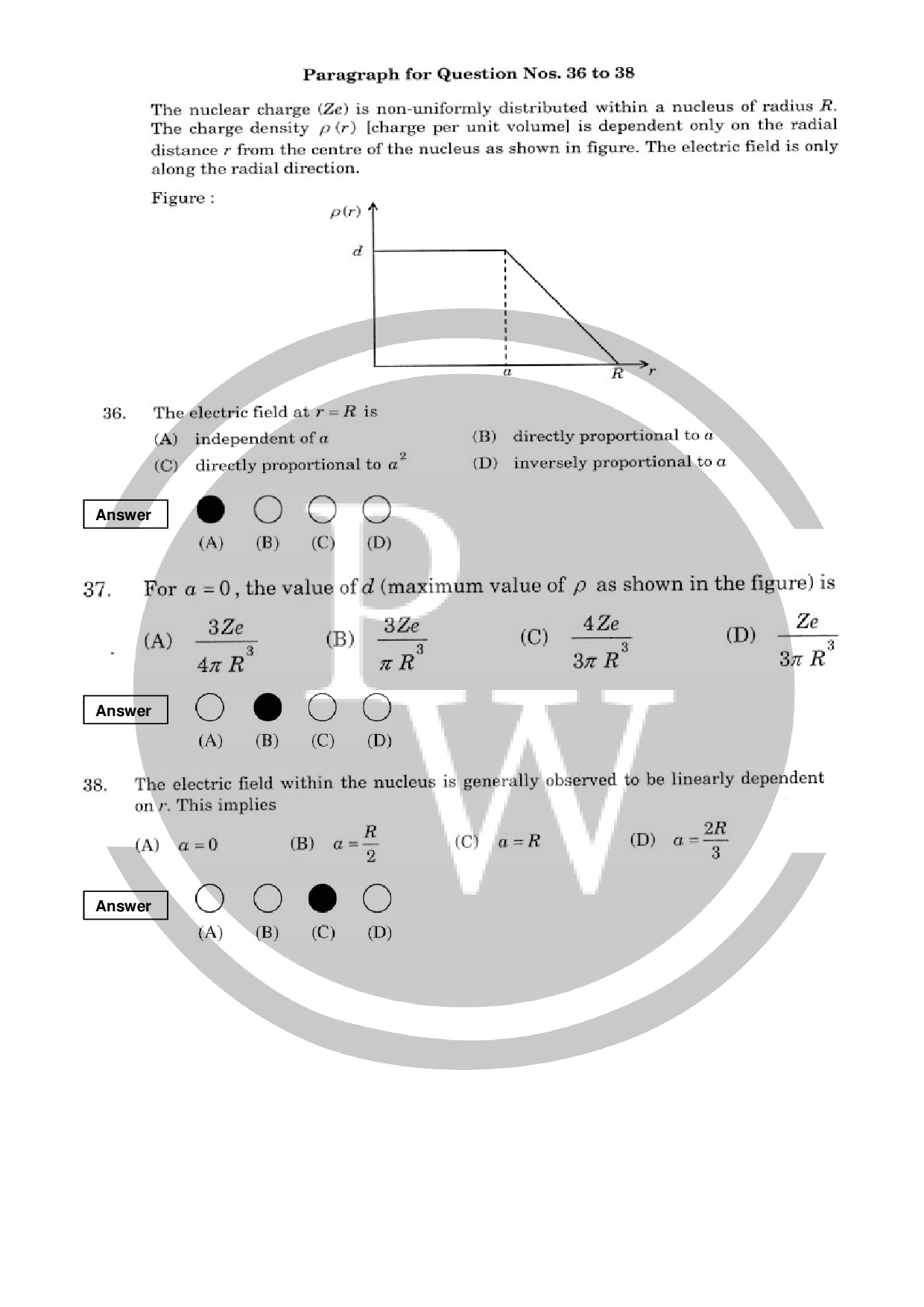 JEE Advance Question paper- 2008 Paper-2 With Answer Key | PW