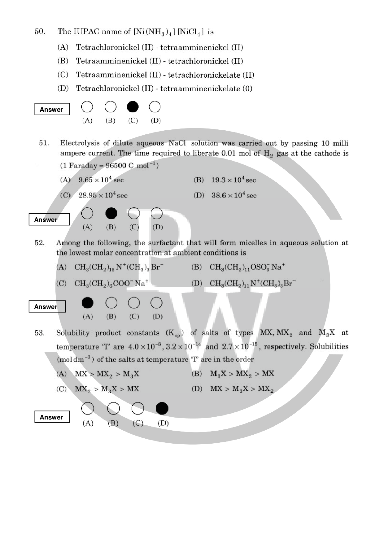 JEE Advance Question paper- 2008 Paper-2 With Answer Key | PW