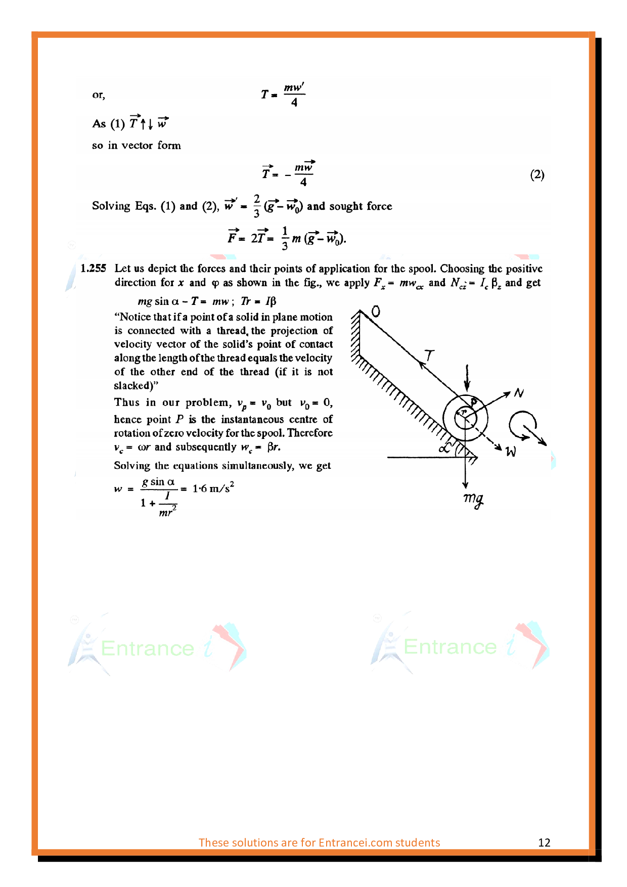 I.E. Irodov Solutions on Dynamics of a Solid Body | PW