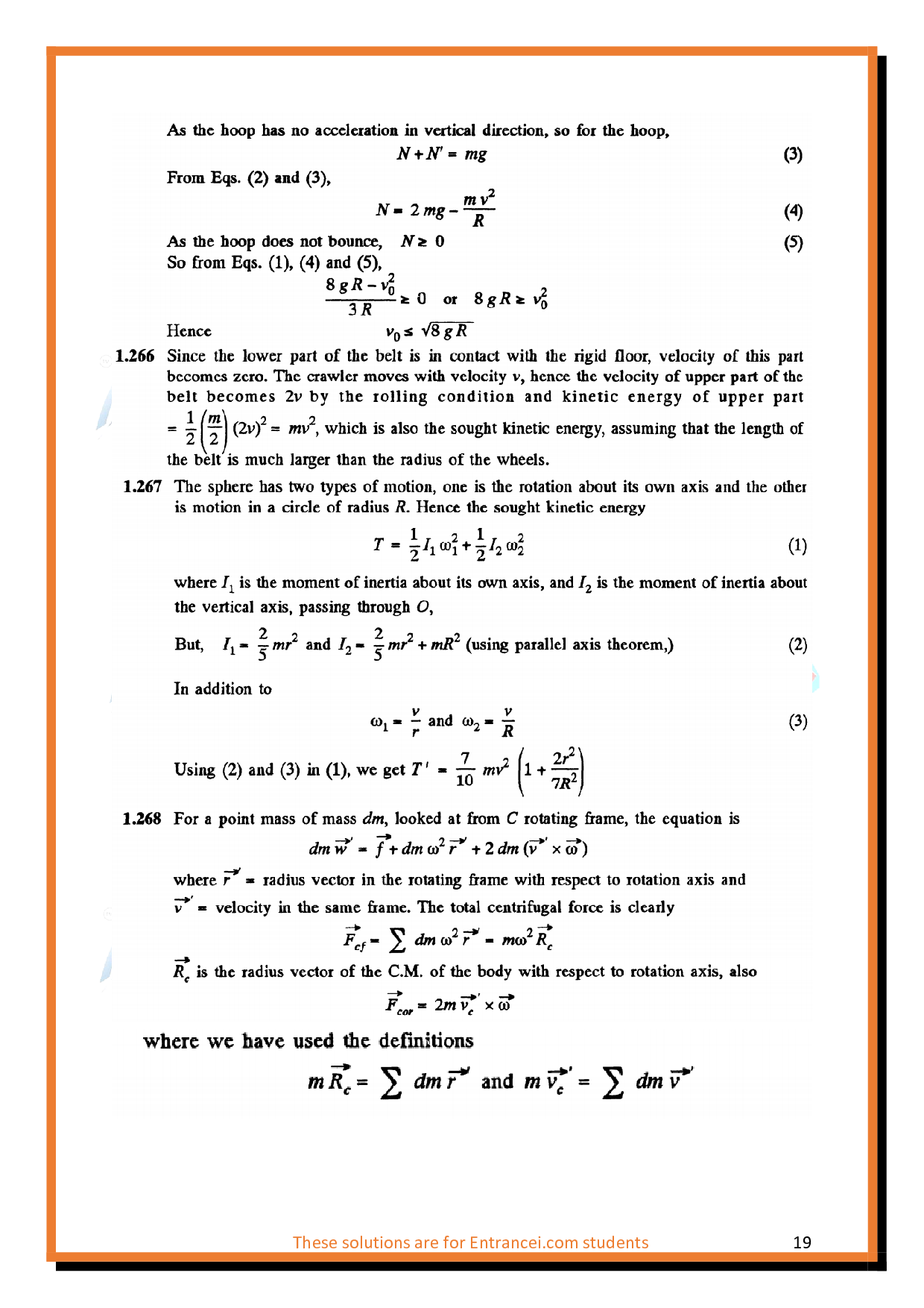 I.E. Irodov Solutions on Dynamics of a Solid Body | PW
