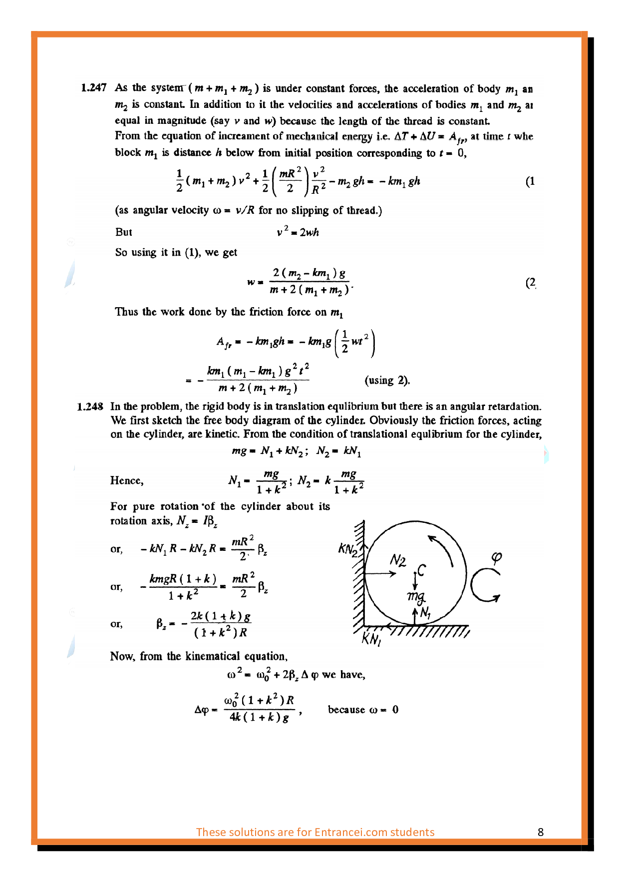 I.E. Irodov Solutions on Dynamics of a Solid Body | PW