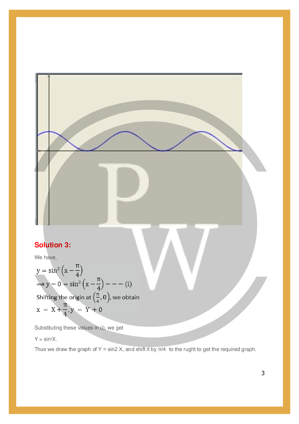 Graphs of Trigonometric Functions for Exercise-6C|RD Sharma|Physics Wallah