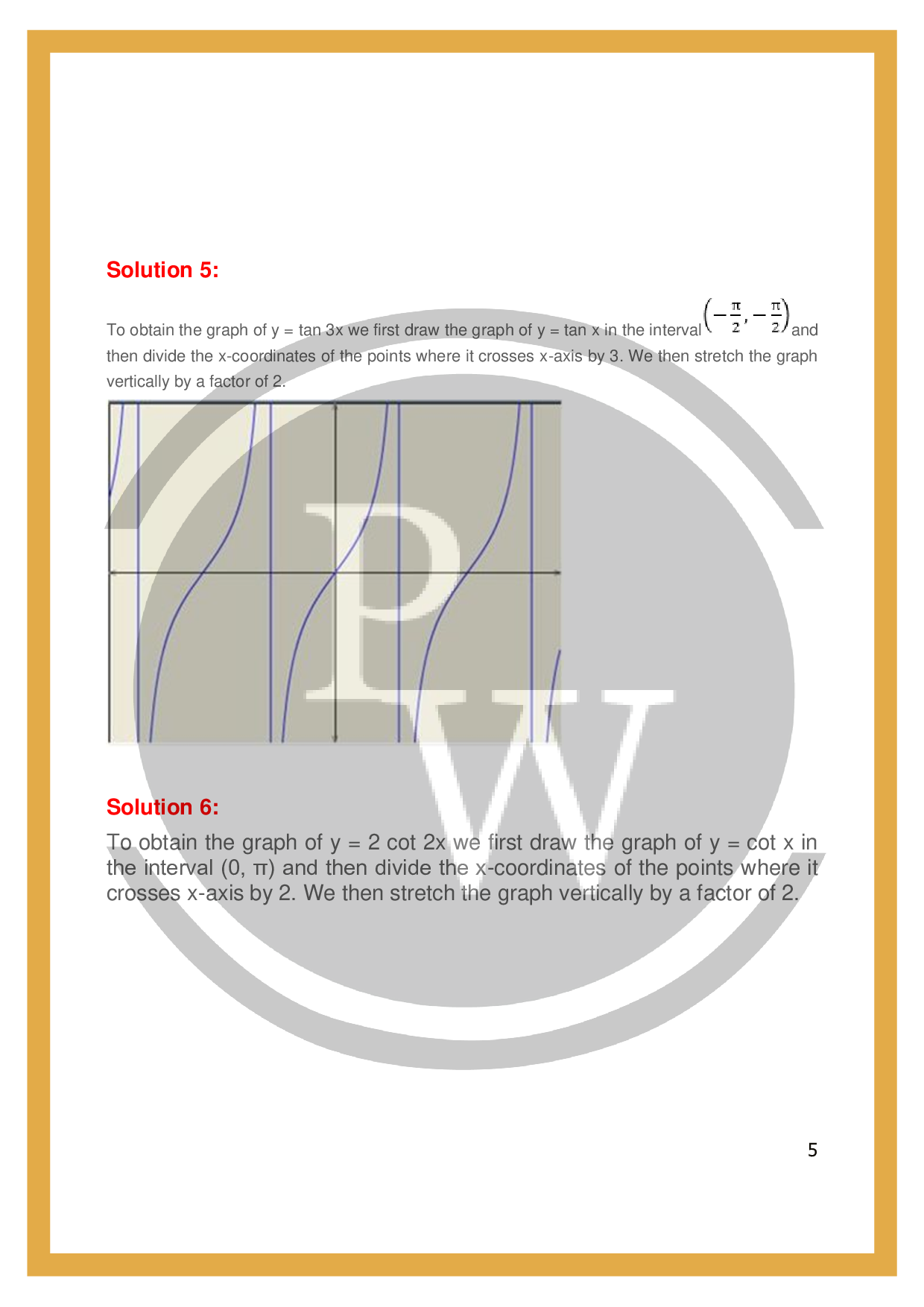 Graphs of Trigonometric Functions for Exercise-6C|RD Sharma|Physics Wallah
