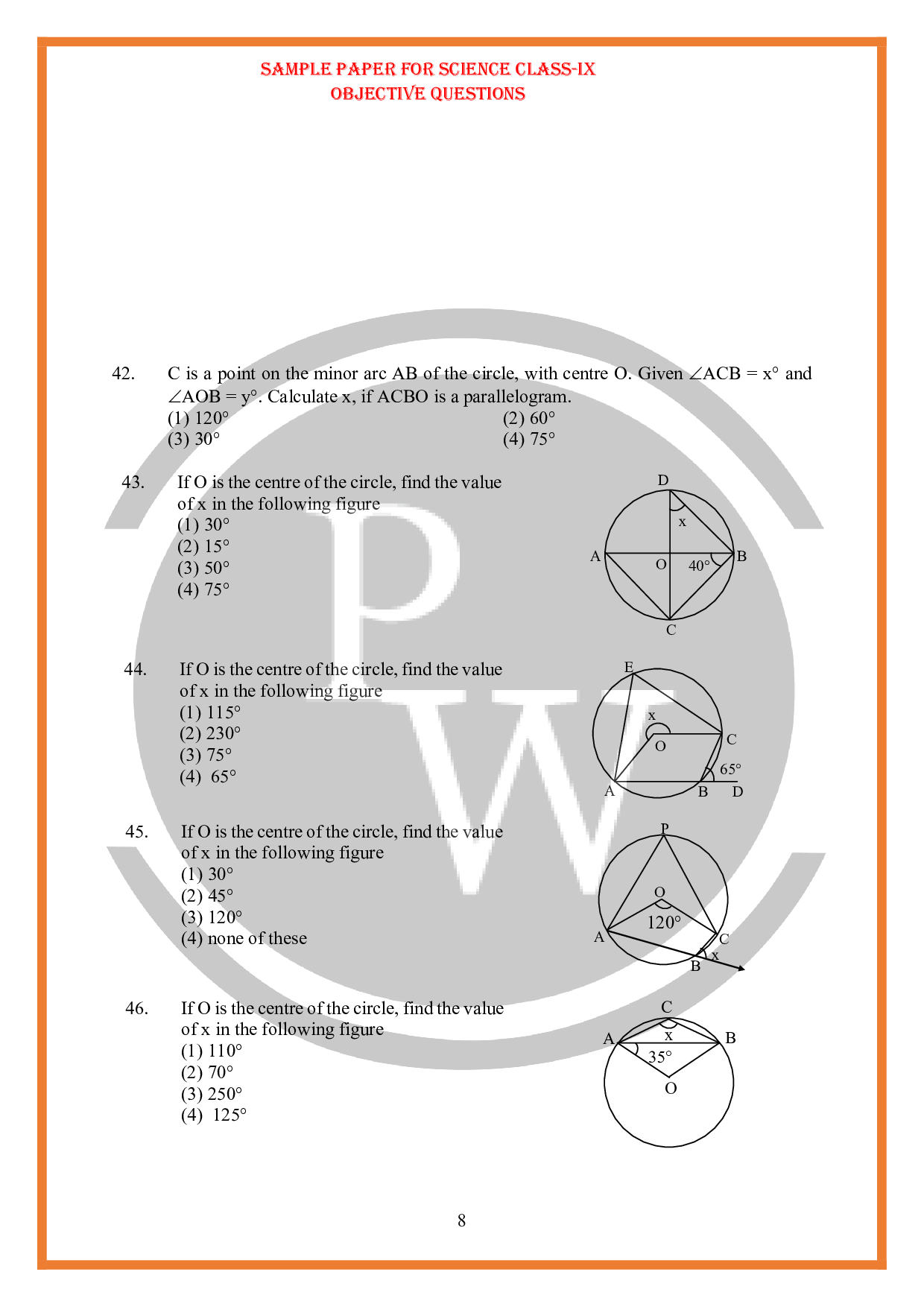 CBSE Sample Paper-16 For Class 9 Science (Objective Type Questions) | PW