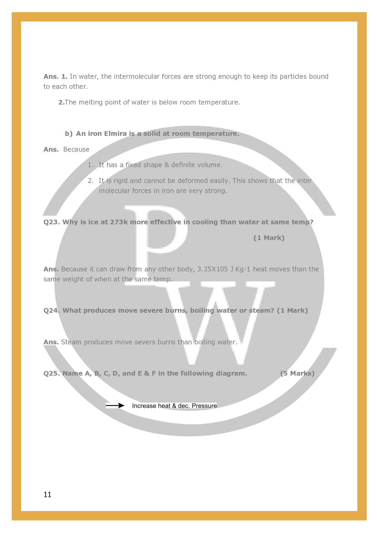 MCQ Matter In Our Surroundings PW