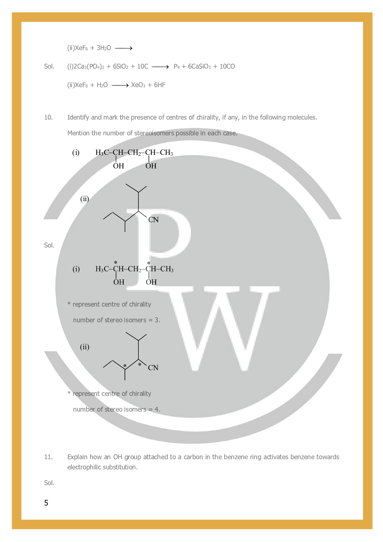 Sample paper-1 For Class 12 Chemistry with solution | PW