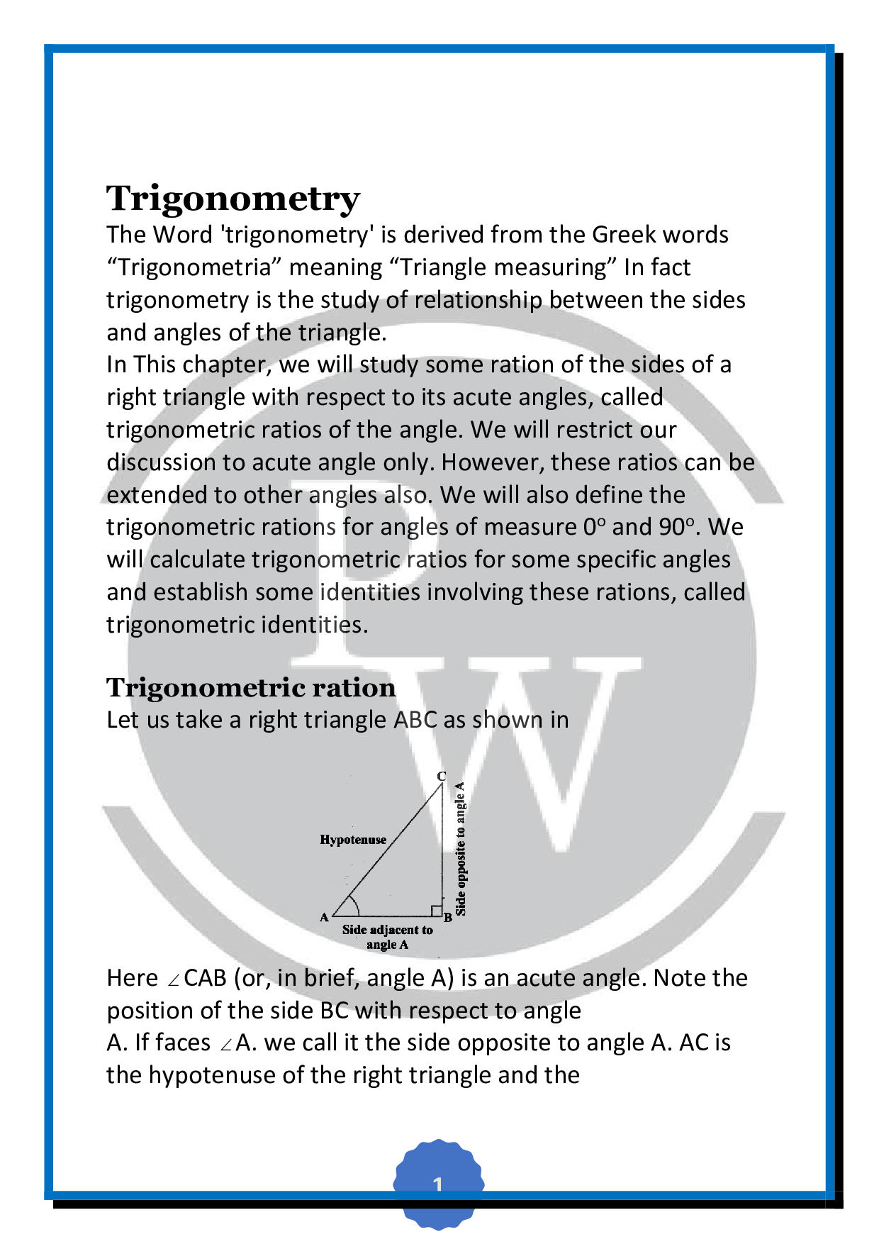 What do you mean by trigonometry?|Physics Wallah