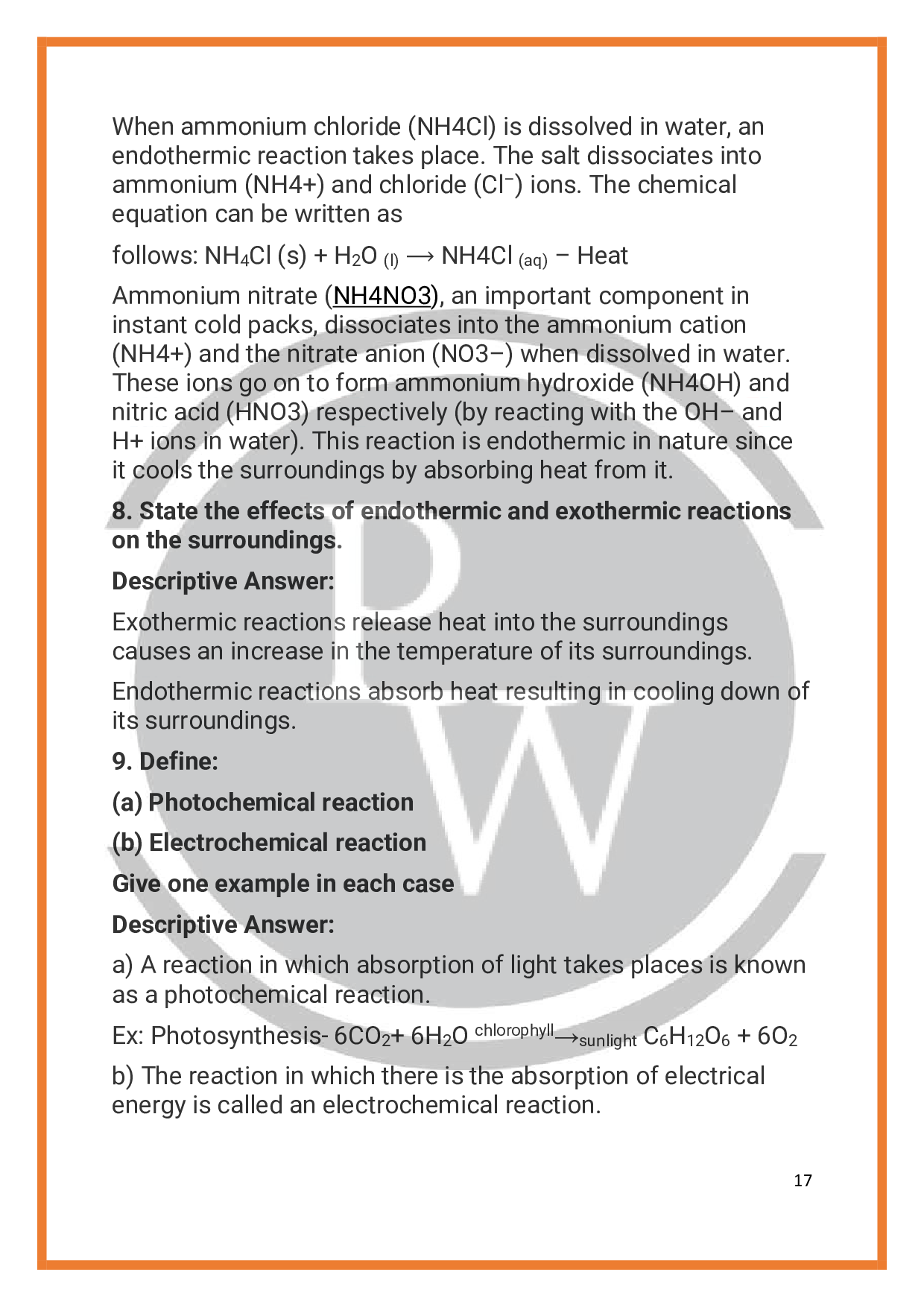 ICSE Chapter-2 Chemical Changes and Reactions Class 9 | Physics Wallah