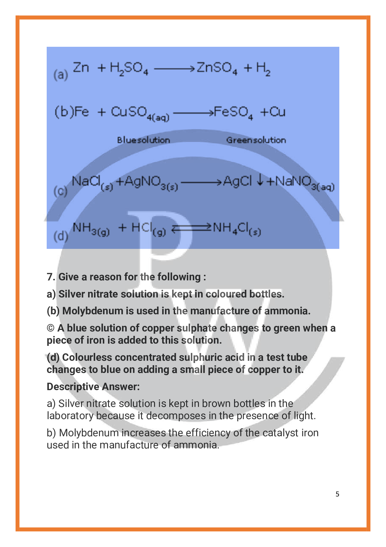 ICSE Chapter-2 Chemical Changes and Reactions Class 9 | Physics Wallah