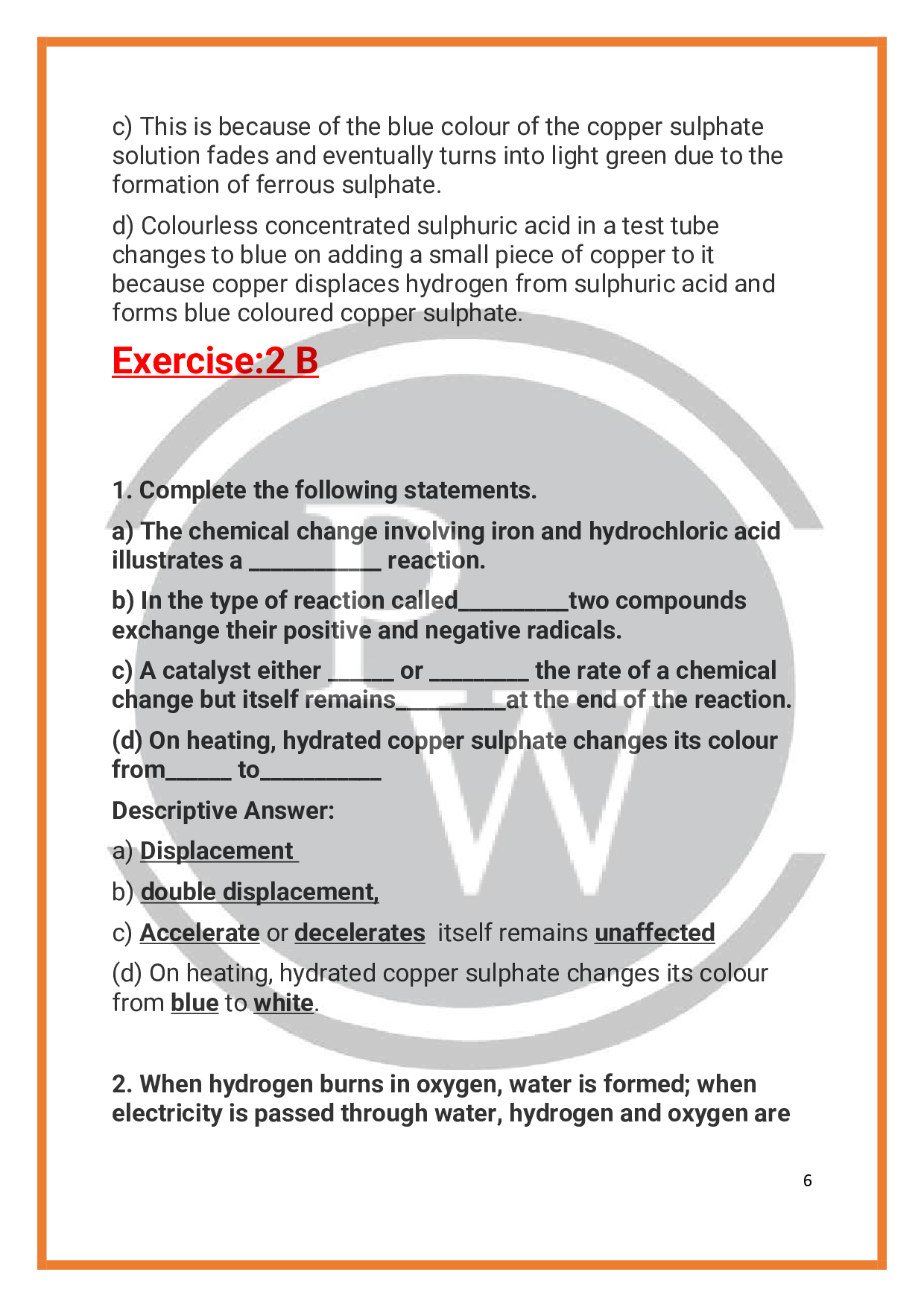 ICSE Chapter-2 Chemical Changes and Reactions Class 9 | Physics Wallah