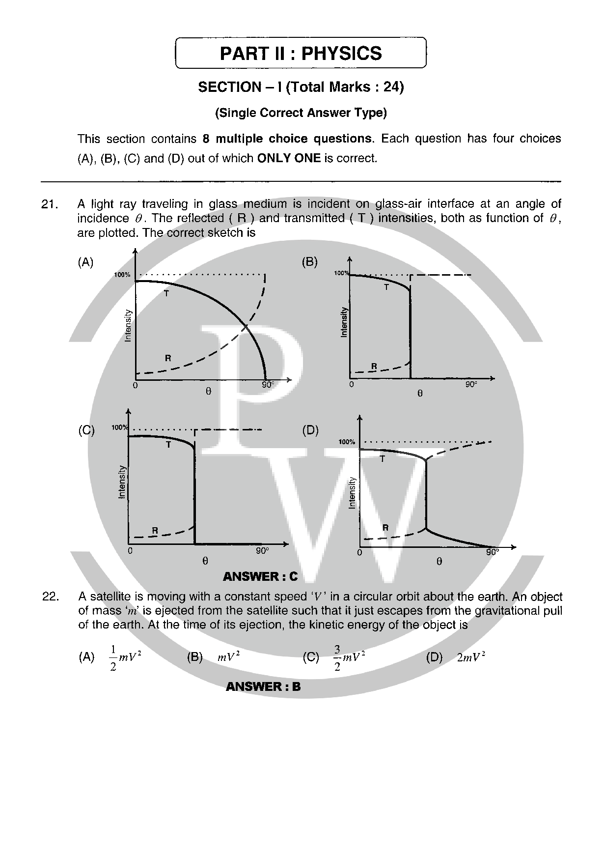 JEE Advance Question paper- 2011 Paper-2 With Answer Key | PW