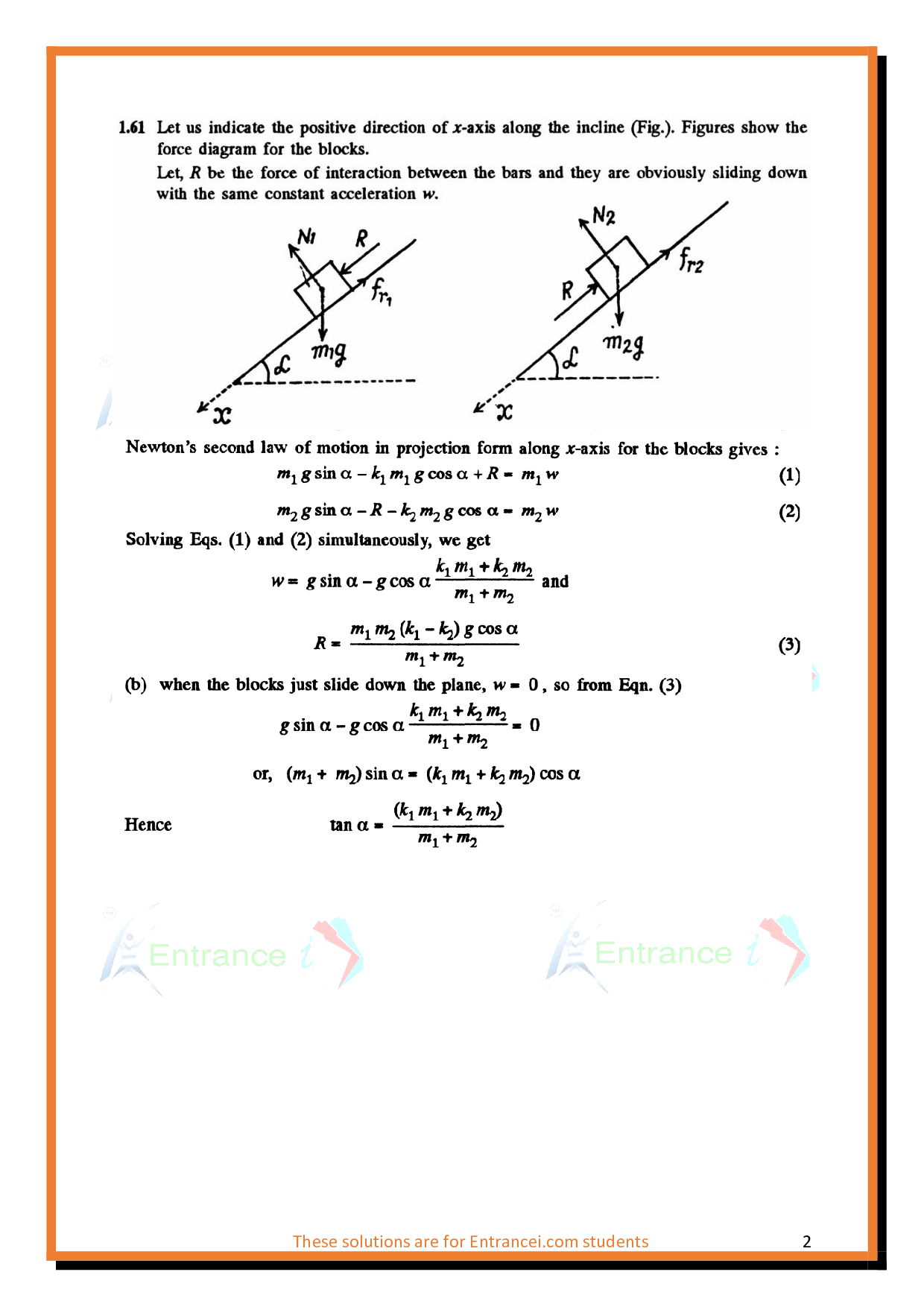 I.E. Irodov Solutions on The Fundamental Equation of Dynamics | PW