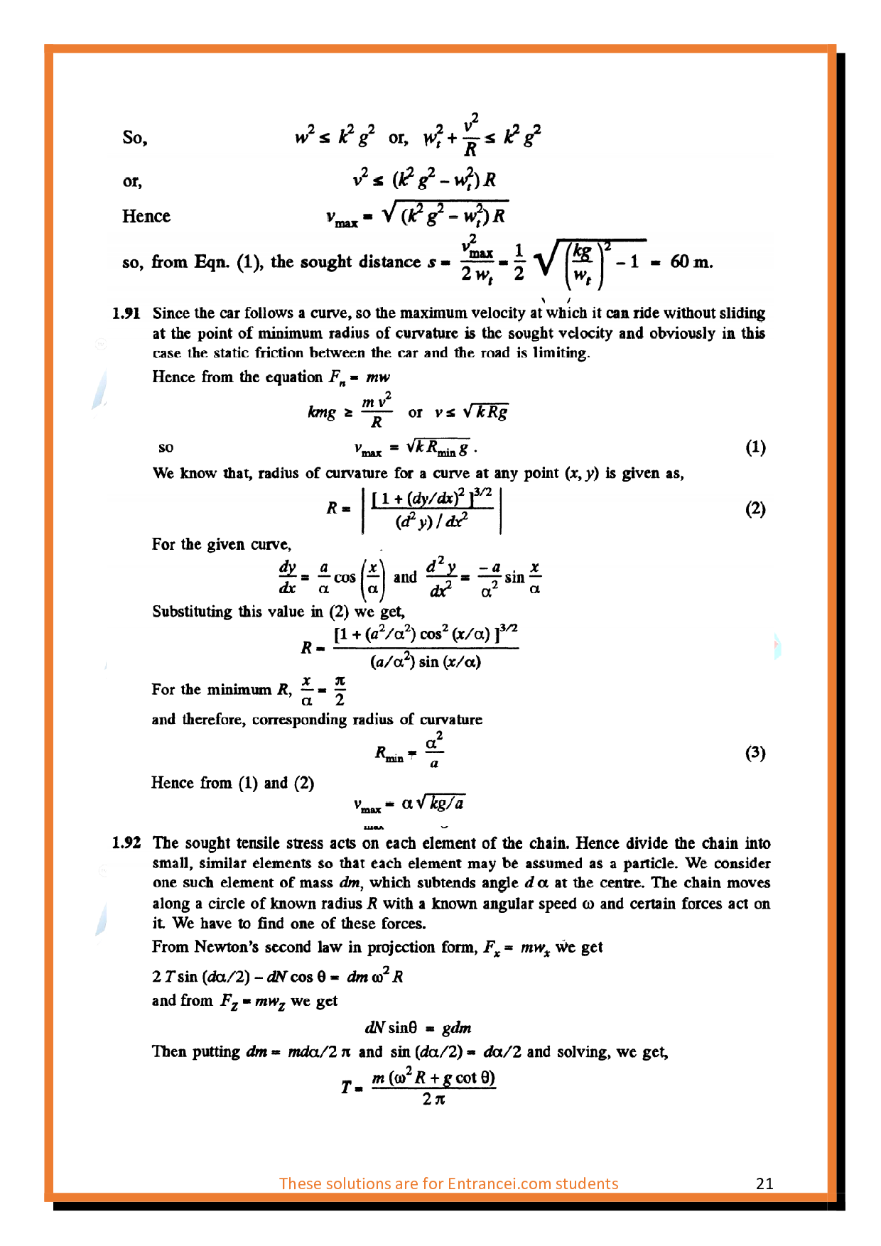 I.E. Irodov Solutions on The Fundamental Equation of Dynamics | PW