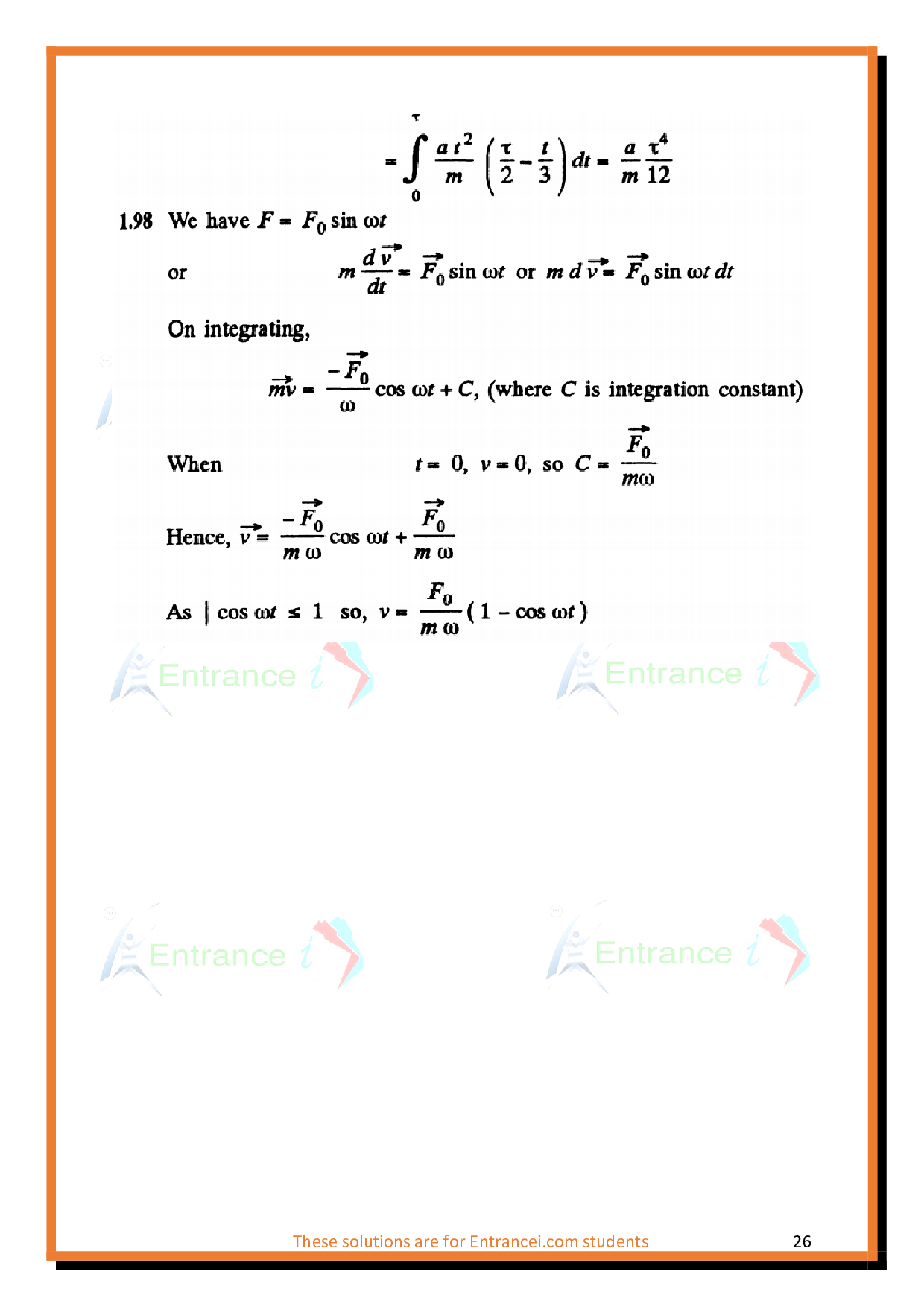 I.E. Irodov Solutions on The Fundamental Equation of Dynamics | PW