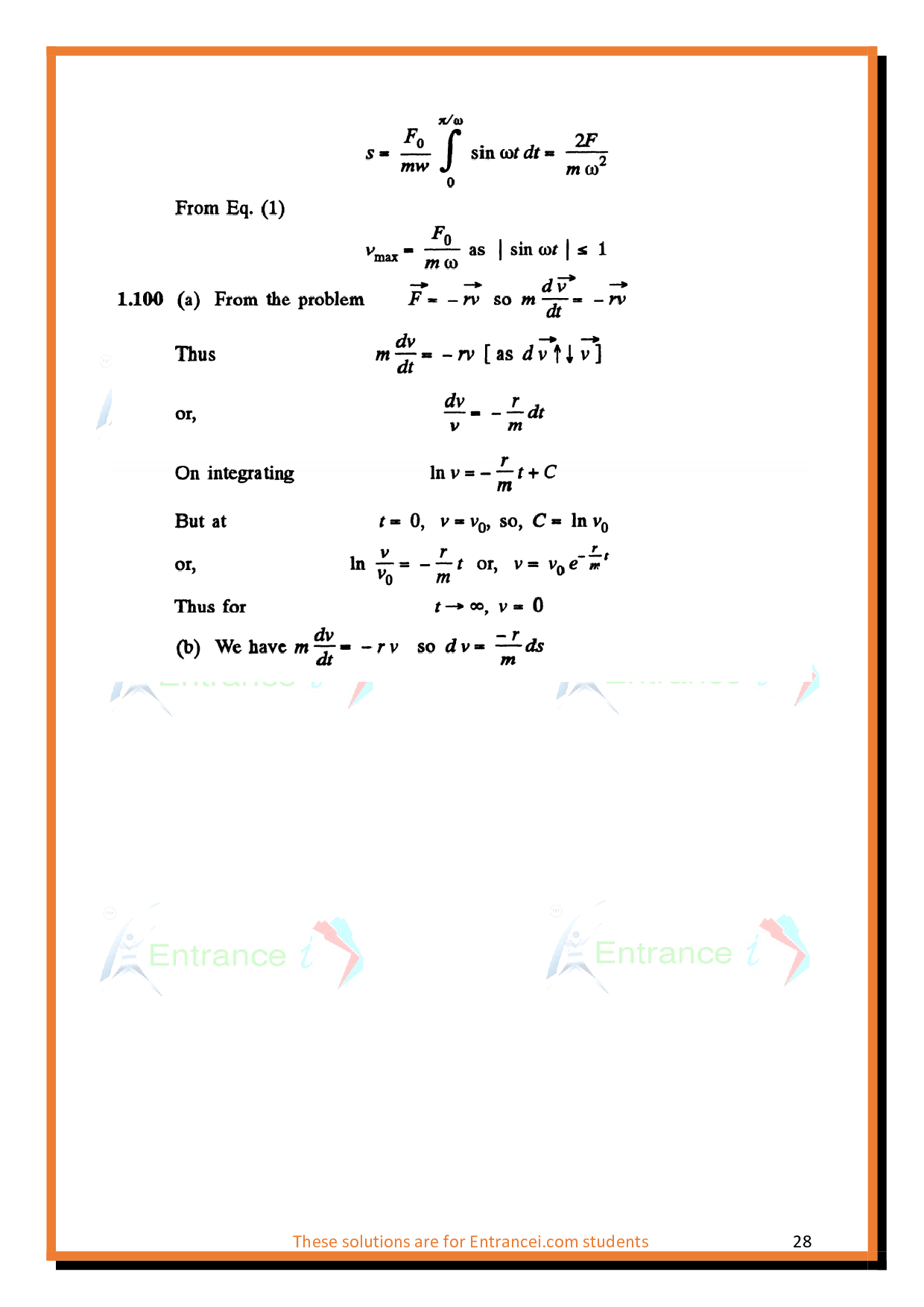 I.E. Irodov Solutions on The Fundamental Equation of Dynamics | PW