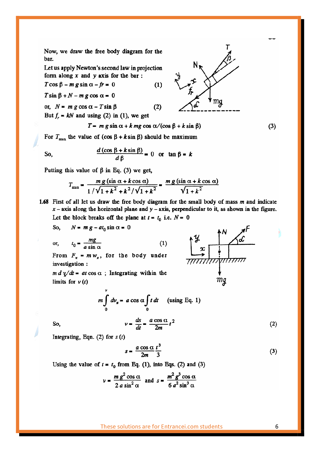 I.E. Irodov Solutions on The Fundamental Equation of Dynamics | PW